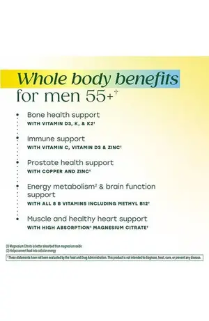 MEGAFOOD Whole Body Multi Gummies For 55+ For Muscle & Bone Health, Vegetarian