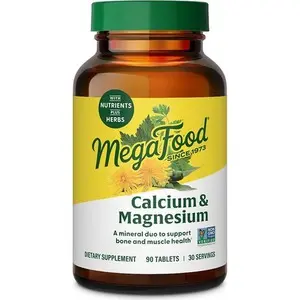 MEGAFOOD Calcium Magnesium Supplement, Supports Bone & Heart Health, Non-gmo - None