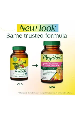 MEGAFOOD One Daily Multivitamin For 55+ With Methylated B12, Healthy Aging, Vegetarian - None