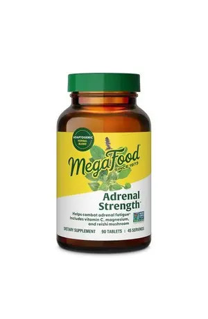 MEGAFOOD Adrenal Strength With Ashwagandha & Magnesium Glycinate, Reduces Cortisol Levels - None
