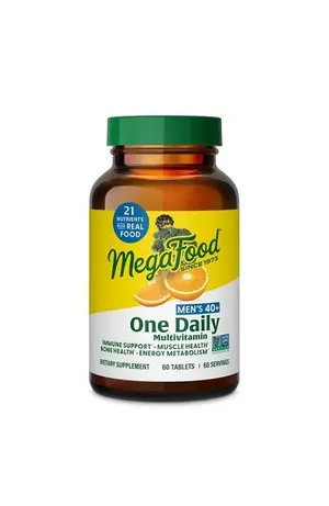 MEGAFOOD One Daily Multivitamin For 40+ With Methylated B12, Methylfolate, Vegetarian - None