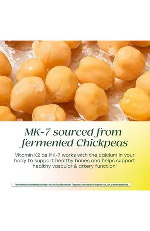 MEGAFOOD Vitamin K1 & K2 With Vitamin K2 Mk7 From Fermented Chickpeas, Vegan