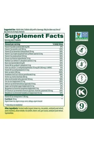 MEGAFOOD Advanced Multivitamin Doctor Formulated, Vegetarian