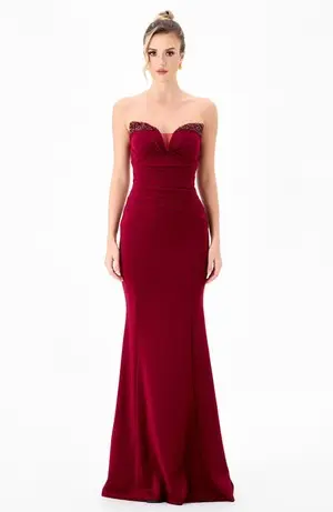 BARIANO Janna Sweetheart Fishtail Maxi