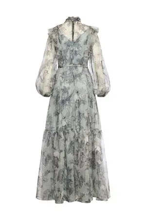 MAISON COMMON Printed Organza Gown