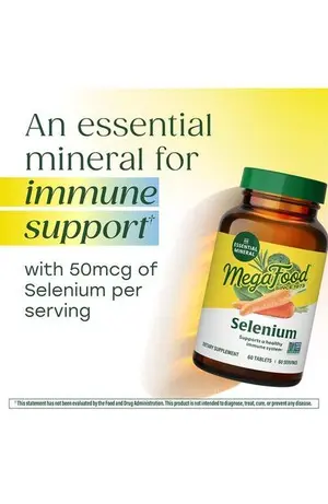 MEGAFOOD Selenium 50 Mcg With Food & Herb Blend, Immune Support, Vegan, Non-gmo