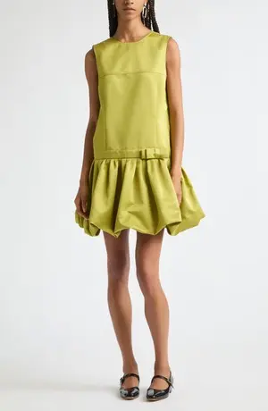 Plan C Pleated Bubble Minidress
