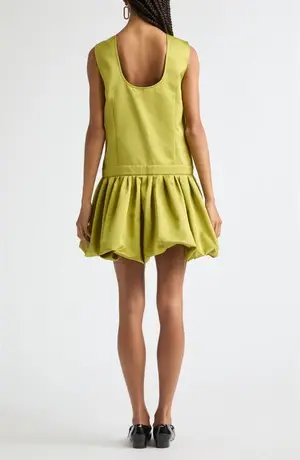 Plan C Pleated Bubble Minidress