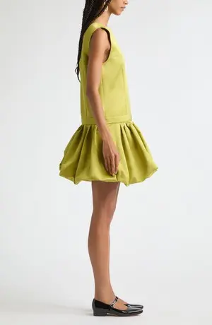 Plan C Pleated Bubble Minidress