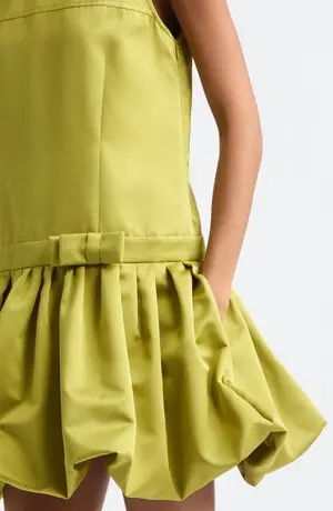 Plan C Pleated Bubble Minidress