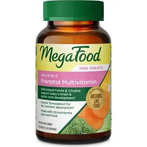 MEGAFOOD Baby & Me 2 Prenatal Multivitamin For With Choline & Methyl Folate, Vegetarian - None