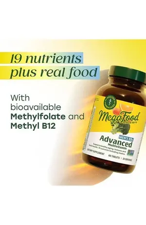 MEGAFOOD Advanced Multivitamin For 55+, Doctor Formulated, Vegetarian