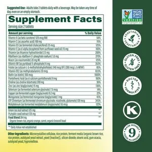 MEGAFOOD Advanced Multivitamin For 55+, Doctor Formulated, Vegetarian