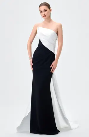 BARIANO Roella Asymmetric Sash Gown
