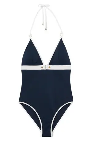 REISS Gigi Halter Neck One-piece Swimsuit