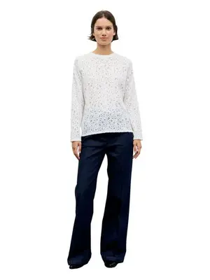 Gerard Darel Long Sleeve Lace Detail T-shirt
