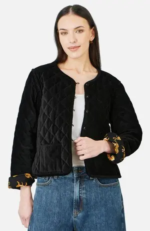 YUMI Jacket With Reversible Leopard Lining