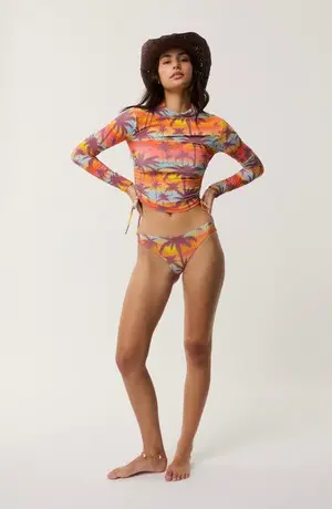 Rip Curl Retro Revival Ruched Long Sleeve Rashguard