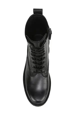Franco Sarto Safira Leather Combat Boot - Black Leather
