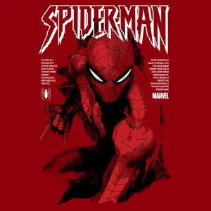 MARVEL: SPIDER-MAN Classic Painting Short Sleeve Short Sleeve Graphic T-shirt - Cardinal