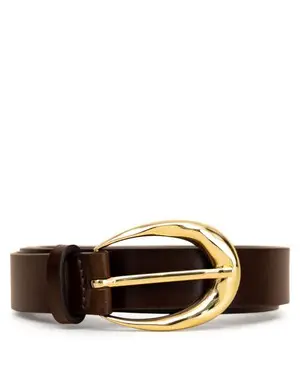 BOBBIES Bobbies Dali Leather Belt With Gold Tone Buckle