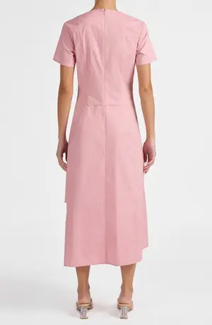 Santorelli Madeline Multi-panel Dress In Stretch Cotton