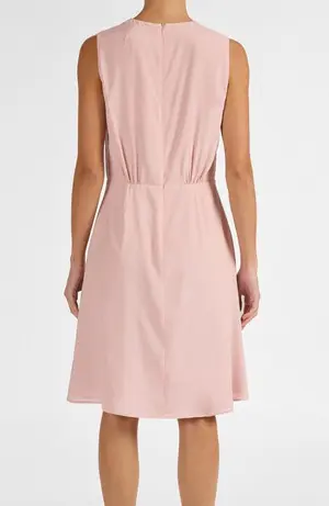 Santorelli Sleeveless A-line Dress In Silk Crepe De Chine