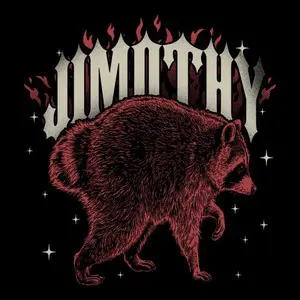 LOST GODS Epic Jimothy The Raccoon Short Sleeve T-shirt - Black