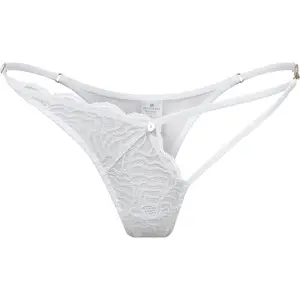 HOUSE OF SILK Béatrice Thong - White
