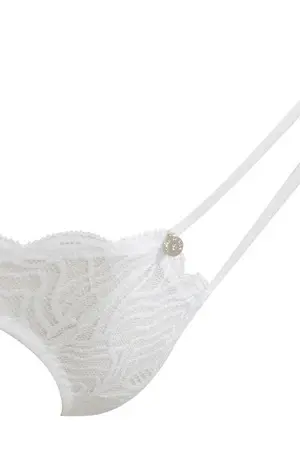 HOUSE OF SILK Béatrice Thong - White