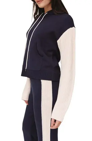 Bella Dahl Contrast Sleeve Hoodie
