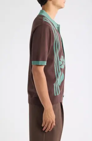 WAX LONDON Tellaro Intarsia Cotton Shirt