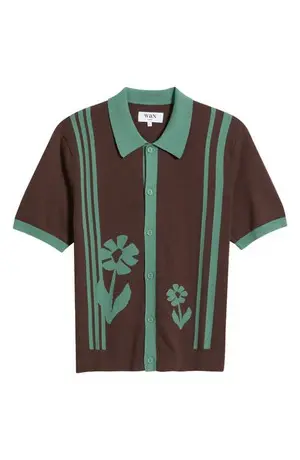 WAX LONDON Tellaro Intarsia Cotton Shirt