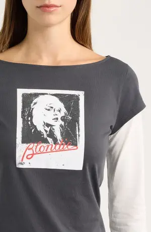 VINYL ICONS Blondie 2fer Long Sleeve Graphic T-shirt