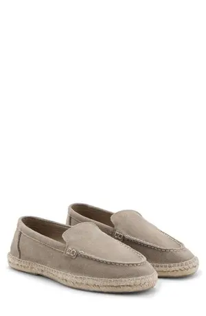 Mango Jute Leather Loafer - Medium Brown