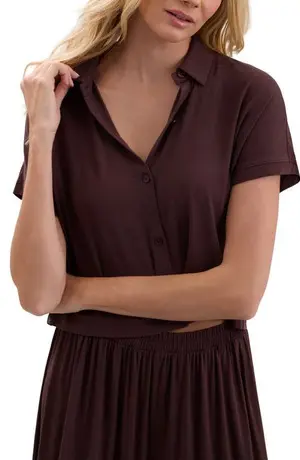 Barefoot Dreams Soft Jersey Pajamas - Umber