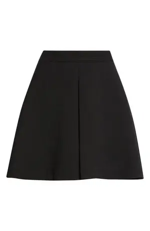 Versace Lightweight Natté Virgin Wool A-line Skirt