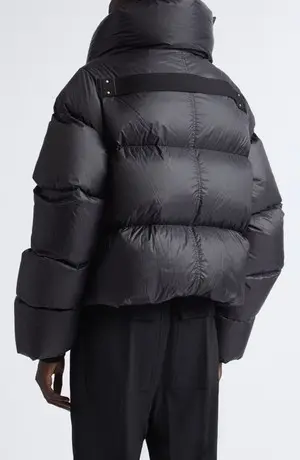 Rick Owens Funnel Neck Cropped Puffer Jacket