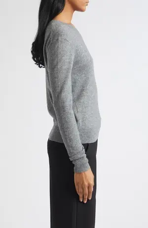 Veronica Beard Frankie Crewneck Sweater - Medium Heather Grey