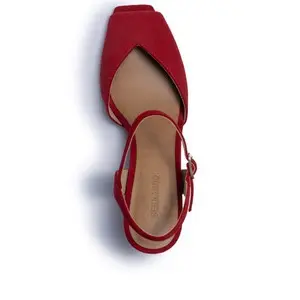 Bernardo Hartley Mid Heel Sandal - Dark Red