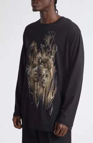 Yohji Yamamoto Long Sleeve Graphic T-shirt