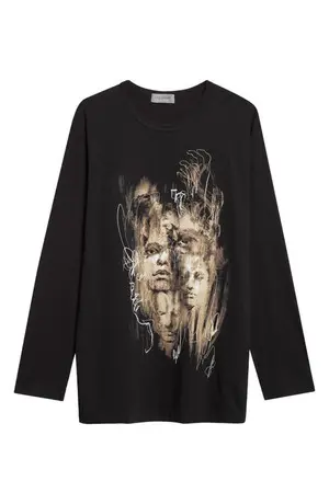 Yohji Yamamoto Long Sleeve Graphic T-shirt