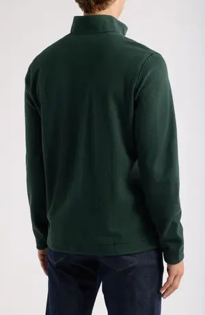 Johnston & Murphy Icon Reversible Cotton Blend Piqué Quarter Zip Pullover