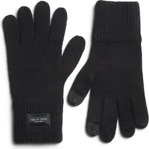 Rag & Bone Blake Ribbed Gloves - Black