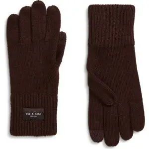 Rag & Bone Blake Ribbed Gloves - Brown