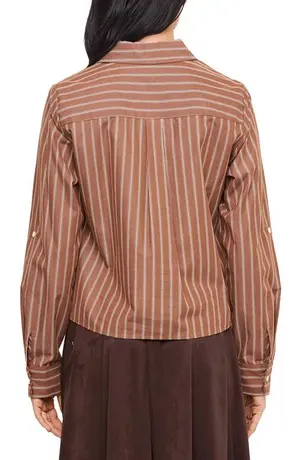 Karen Kane Striped Tie Front Shirt