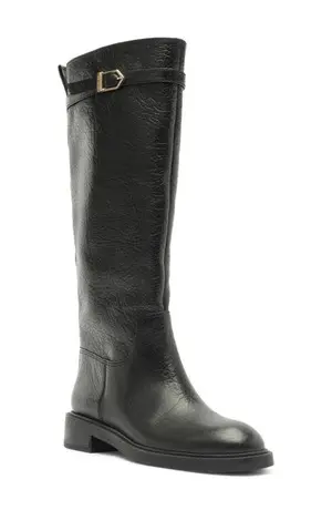 Schutz Bianca Ankle Strap Platform Sandal - Black