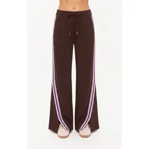 The Upside Roma Wide Leg Stripe Pants - Brown