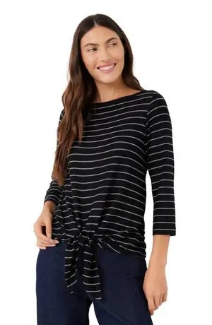 Karen Kane D Boatneck Top With Front Tie