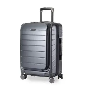 RICARDO BEVERLY HILLS Santa Rosa Hardside Expandable 2 Piece Set 20" Front Access Carry On & 24" Checked Spinner - Graphite